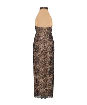 ROTATE BY BIRGER CHRISTENSEN Lace Halterneck Maxi Dress
