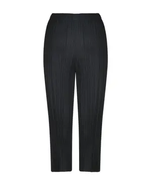 PLEATS PLEASE BY ISSEY MIYAKE Pleated Elastic Waist Pants - Black