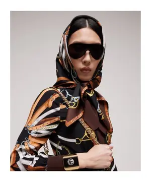 Gucci Equestrian-print Gg Scarf - Multicolor