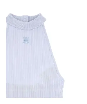 Amiri Logo Embroidered Halterneck Top