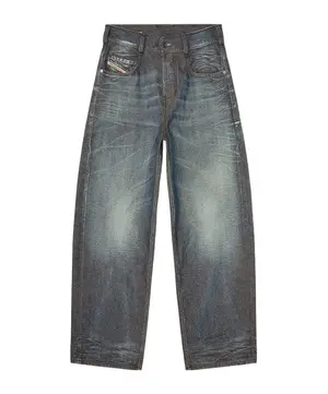 DIESEL® Relaxed Fit Wide Leg Jeans - Dark Blue