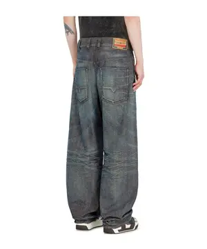 DIESEL® Relaxed Fit Wide Leg Jeans - Dark Blue