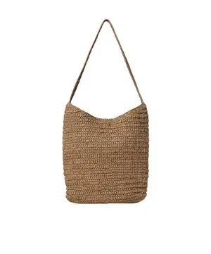 THE ROW Alma Shoulder Raffia Bag - The