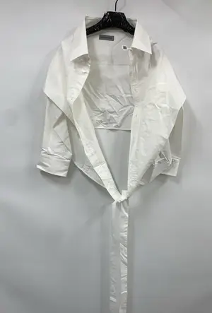 Balenciaga Off-shoulder Wrap Shirt - White