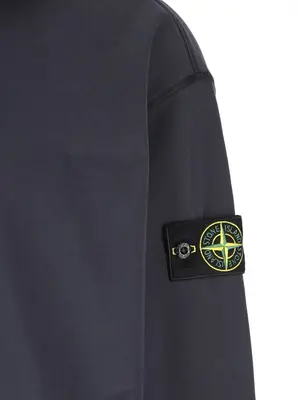 Stone Island Long-sleeved Zippered Hooded Sweatshirt