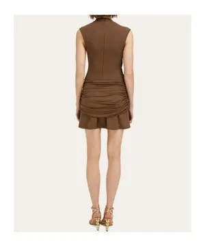 FERRAGAMO Viscose Mini Dress With Gancio Buckle