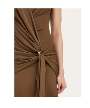 FERRAGAMO Viscose Mini Dress With Gancio Buckle
