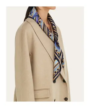FERRAGAMO Poised Leopards Print Silk Scarf