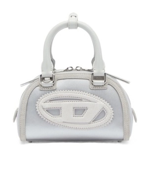 DIESEL® 1dr Dome Top Handle Shoulder Bag - Silver