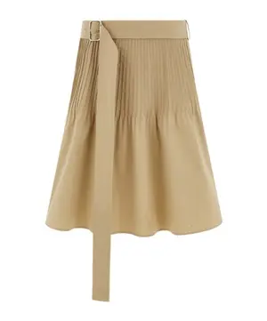 FERRAGAMO Skirt With Micro Detail - Stone