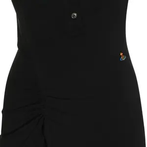VIVIENNE WESTWOOD Long Polo-collar Midi Dress - Black