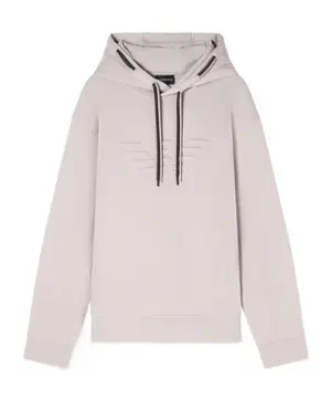 Emporio Armani Drawstring Hood Crew-neck Sweater - Grey