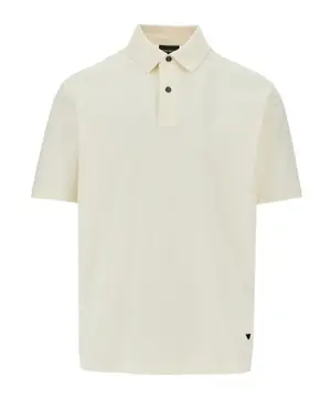 Emporio Armani Button Detailed Short-sleeved Polo Shirt - Beige