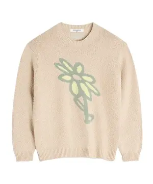 Maison Kitsuné Abstract Daisy Intarsia Jumper - Dune