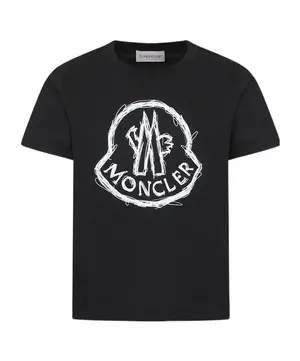 Moncler Scribble Logo T-shirt - Black