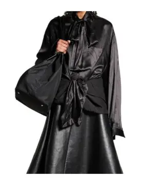 Balenciaga Satin Bow Detail Blouse