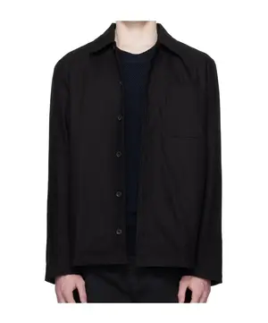 A.p.c. Lapel Long-sleeved Casual Jacket - Black