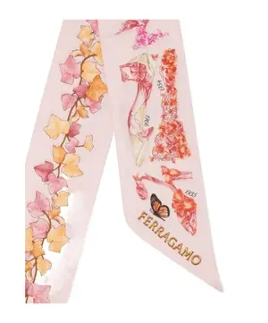 FERRAGAMO Eden Shoes Print" Silk Mini Bandeau