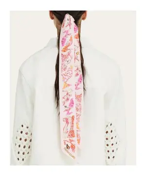 FERRAGAMO Eden Shoes Print" Silk Mini Bandeau