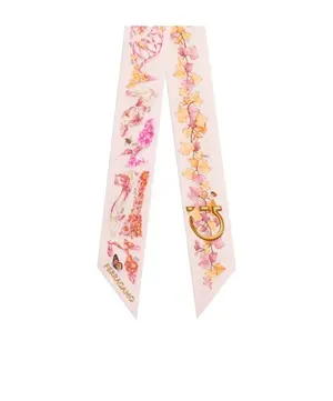 FERRAGAMO Eden Shoes Print" Silk Mini Bandeau - Pink