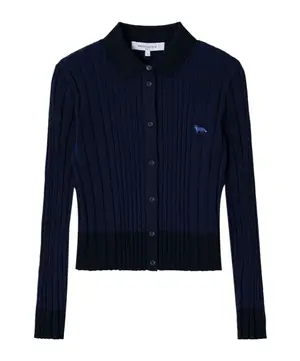 Maison Kitsuné Logo-embroidered Cardigan