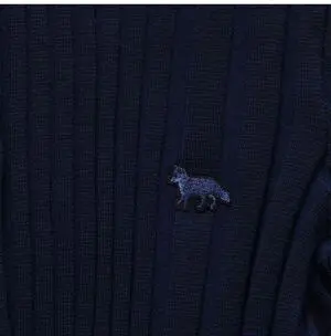 Maison Kitsuné Logo Embroidered Cardigan
