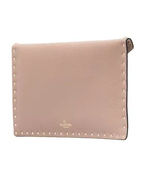 Valentino Garavani Rockstud Foldover Top Envelope Pouch