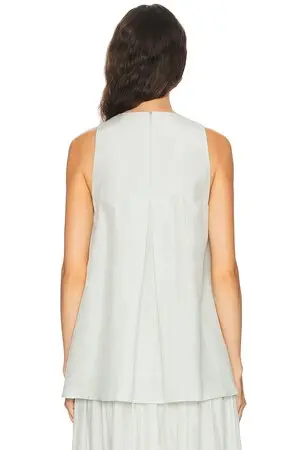 Loulou De Saison Liao Pleated Neckline Blouse - Mist