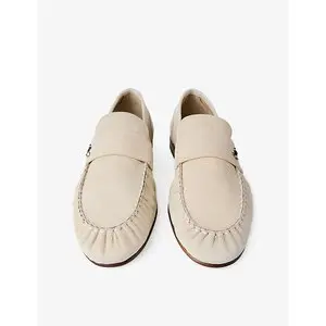 JIMMY CHOO Ellis Etched Velvet Suede Loafers