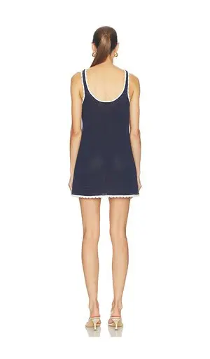 SEROYA Brianna Crochet Dress - Navy
