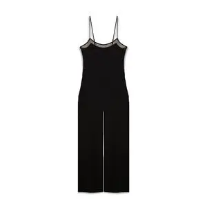 MARIANNE BY MARIE JORDANE Roxy Jumpsuit – Wide-leg Jersey One-piece - Black