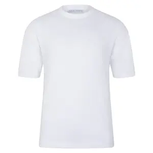 PAUL JAMES KNITWEAR Lightweight Cotton Ewann Oversized Knitted T-shirt - White