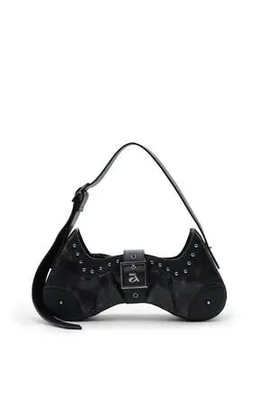 A BY ANYAH Archie Rock City Shoulder Bag - Black