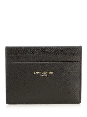 Saint Laurent Calfskin Card Holder - Black