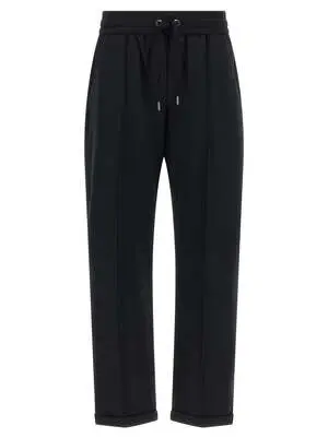 Brunello Cucinelli Light Stretch Cotton Track Joggers - Black