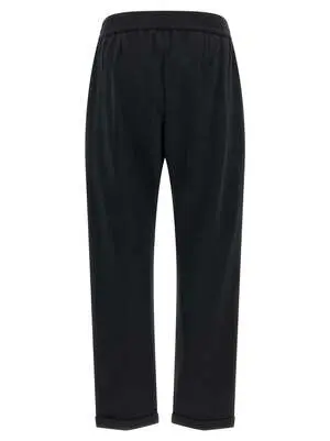 Brunello Cucinelli Light Stretch Cotton Track Joggers - Black