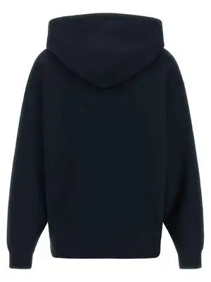 JIL SANDER Cotton Hoodie With Logo Detail - Blue