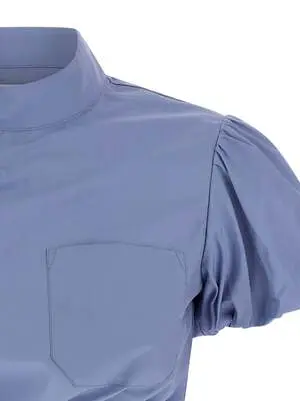 SELF-PORTRAIT Cotton Tie Detail Cropped Top