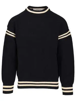 GOLDEN GOOSE Journey" Crew Neck Cotton Sweater - Blue