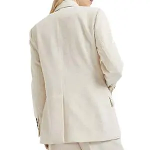 Brunello Cucinelli Corduroy Double-breasted Blazer - White