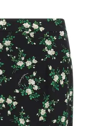 Dolce & Gabbana Fiorellini" Print Silk Midi Skirt