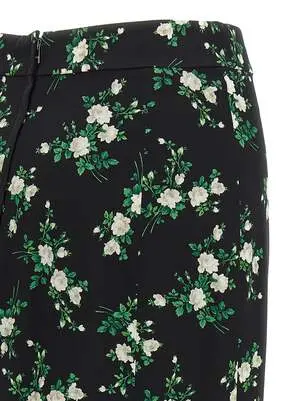 Dolce & Gabbana Fiorellini" Print Silk Midi Skirt