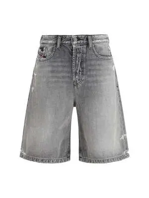 DIESEL® De-sire-short Bermuda Distressed Denim Shorts - Gray