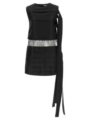 FERRAGAMO Lace Insert Dress - Black