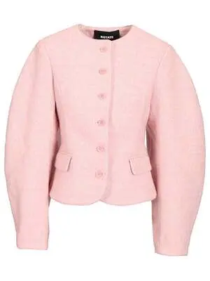 ROTATE BY BIRGER CHRISTENSEN Cocoon Sleeve Textured Bouclé Jacket - Multicolor