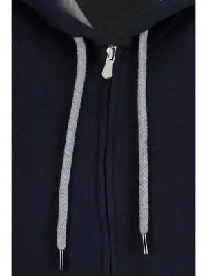 Brunello Cucinelli Monochrome Full-zip Hoodie - Blue