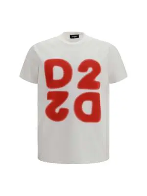 Dsquared2 Cotton Printed T-shirt - White