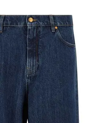 JIL SANDER Straight Leg Jeans In Cotton Denim - Blue