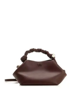 GANNI Bou Recycled Leather Handbag - Brown