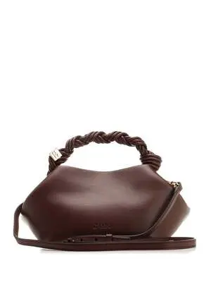 GANNI Bou Recycled Leather Handbag - Brown